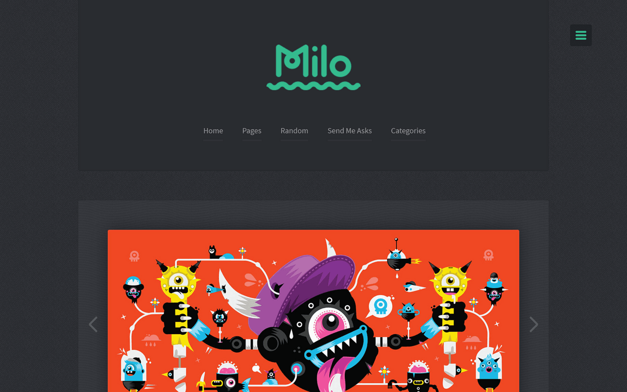 Milo Blogging Tumblr Theme • Pixelmoxie